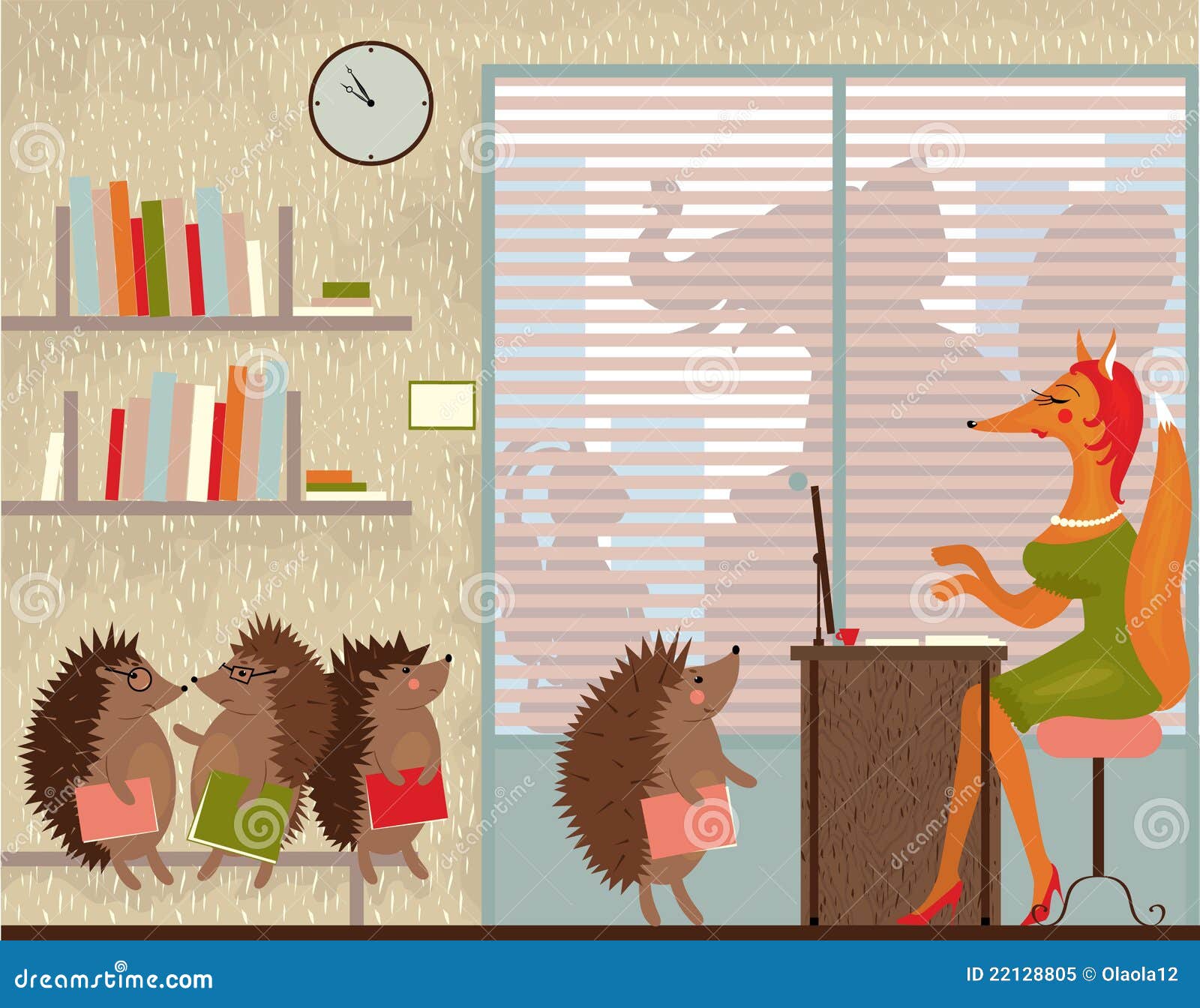 Animal office stock vector. Illustration of rack, reprimand - 22128805