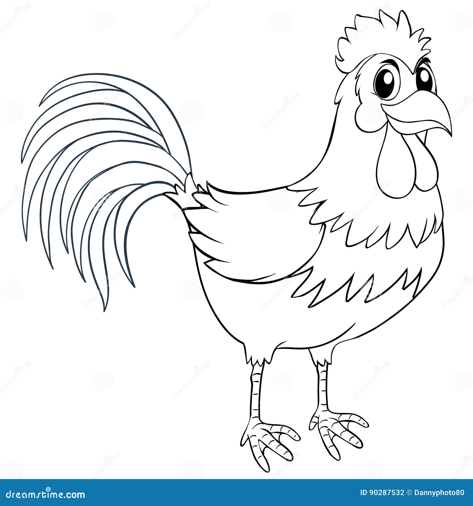 Animal outline for chicken stock vector. Illustration of mammal - 90287532