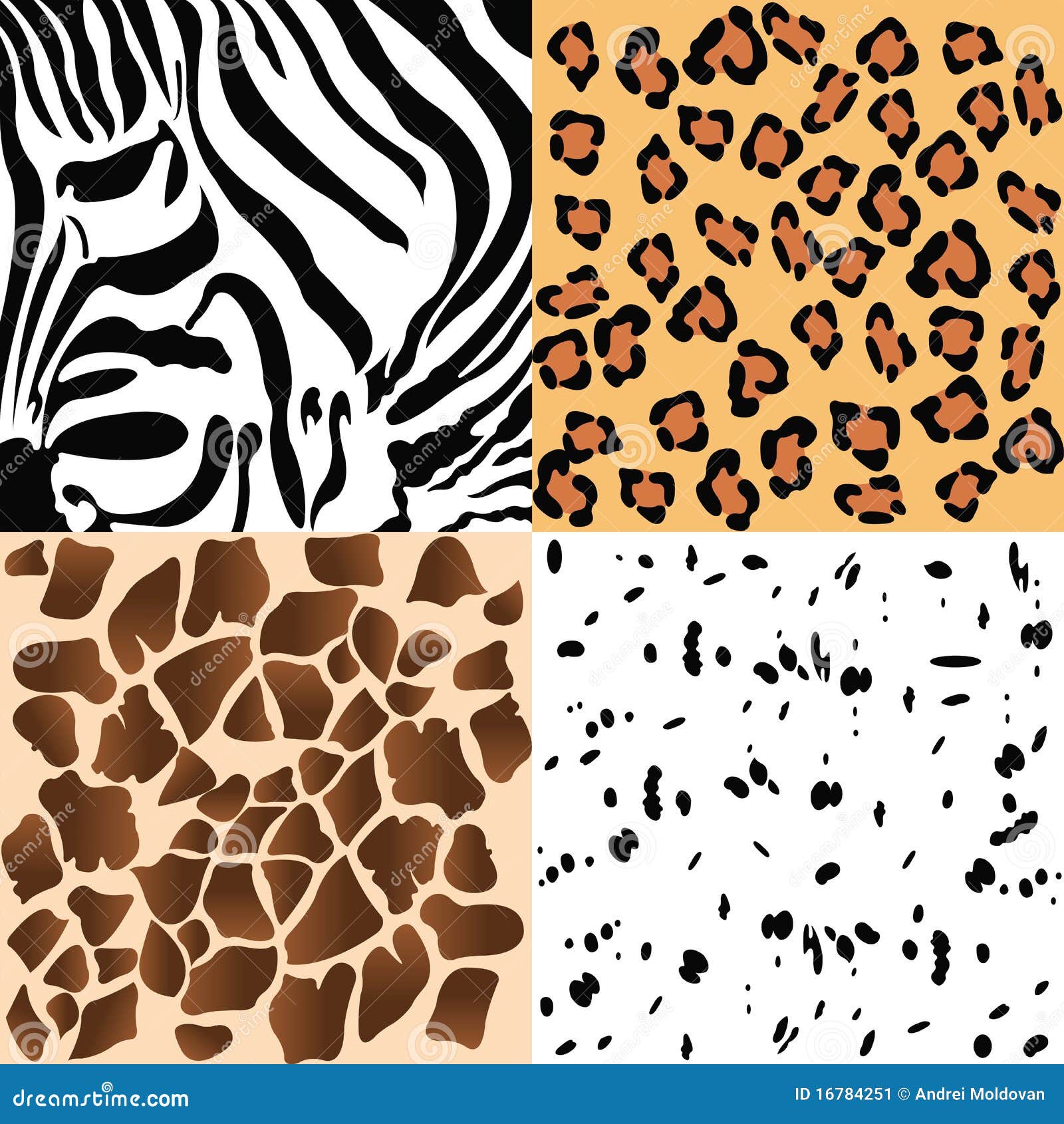 Animal patterns stock vector. Illustration of giraffe - 16784251