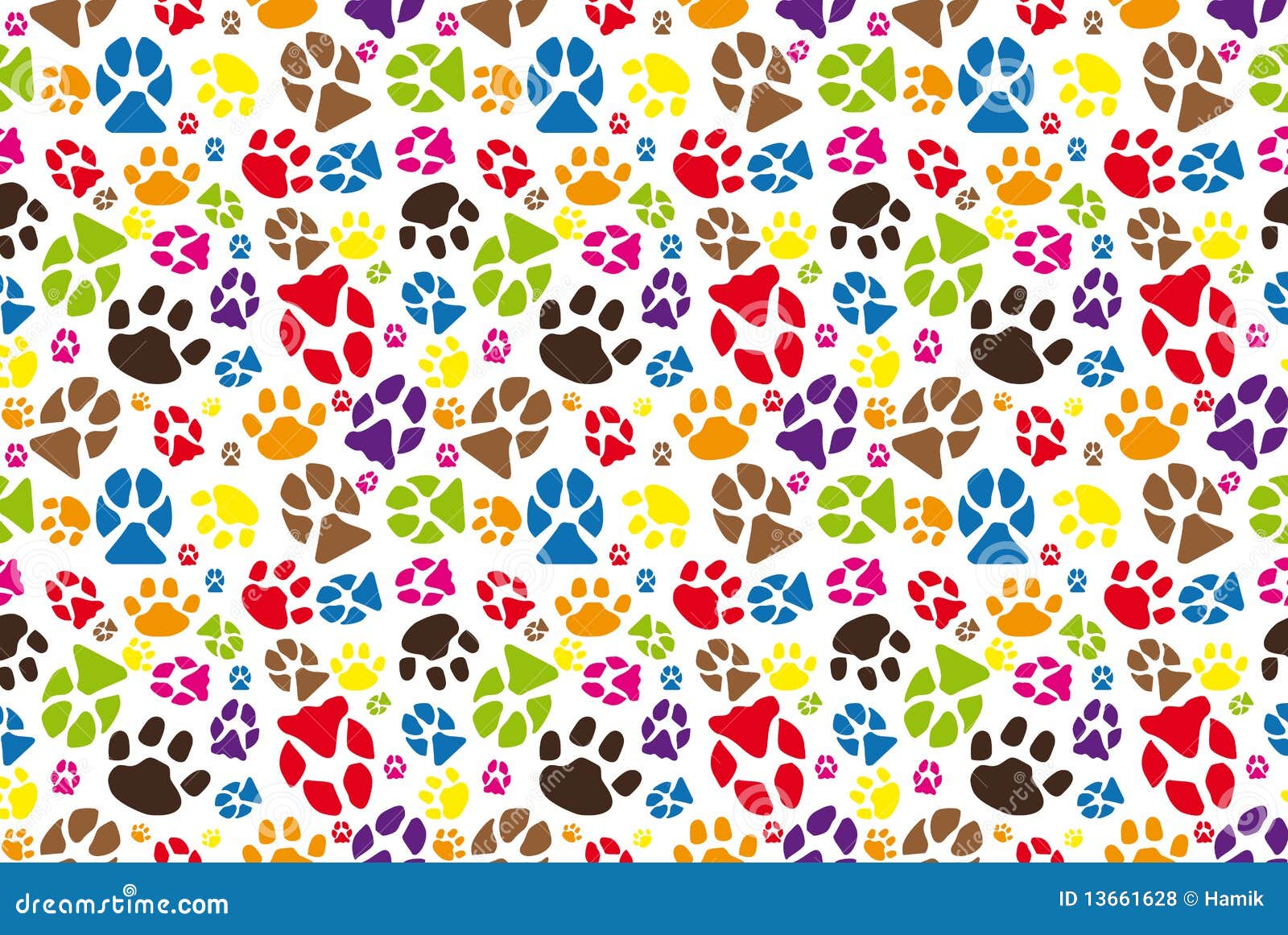 Animal paw pattern stock vector. Illustration of texture - 13661628