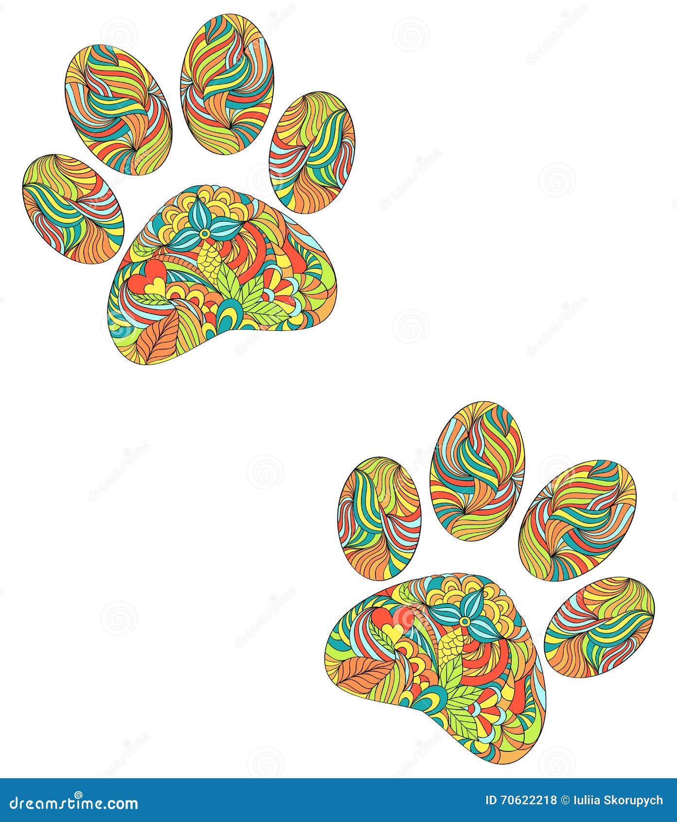 Paw Print On White Background. Dog Paw Logo. Pet Shop Logo. Dog Pet ...