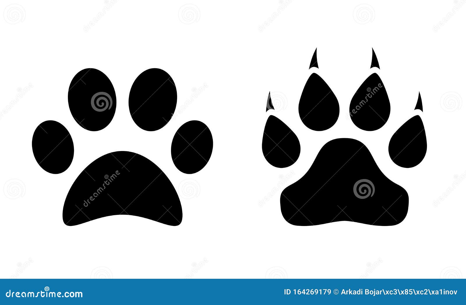 Animal paw vector icon stock vector. Illustration of nature - 164269179
