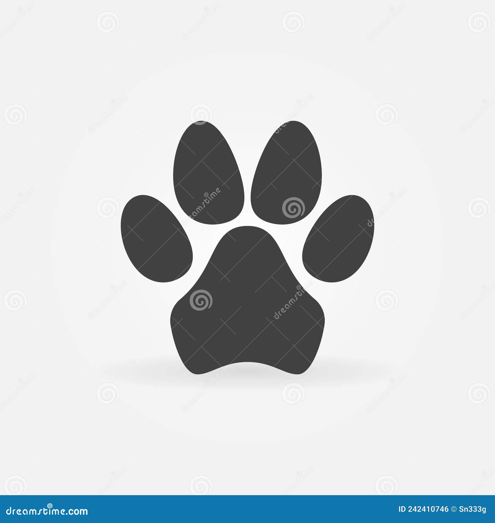 Animal Pet Foot Mark Vector Concept Icon or Sign Stock Vector ...