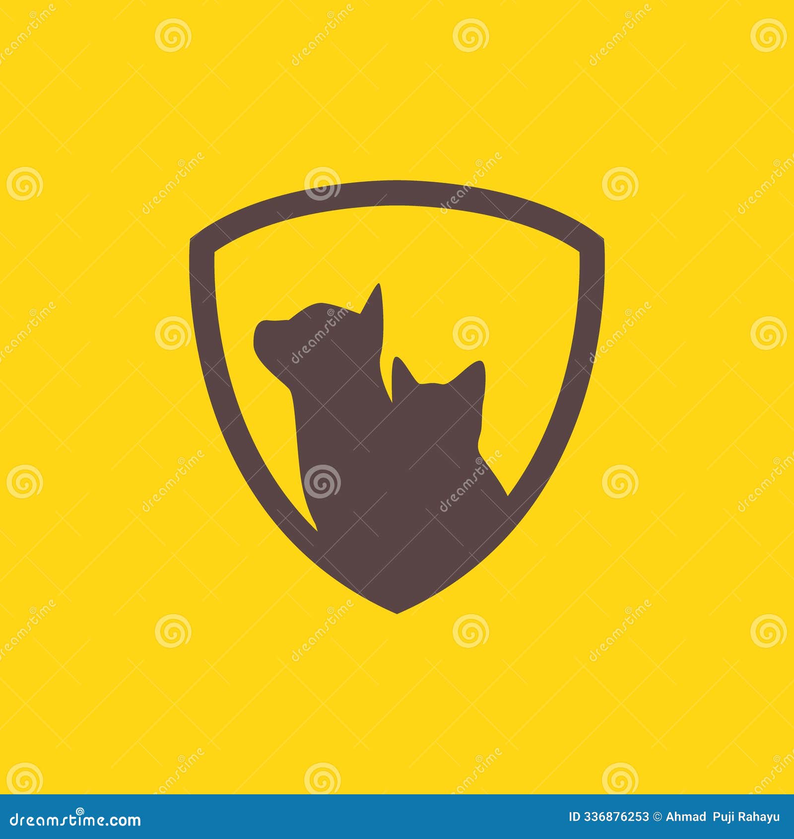 Animal Pets Care Dog Cat Shield Secure Treatment Logo Design Vector ...