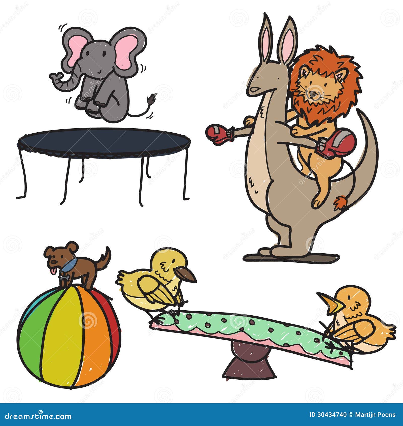 Animal playground stock vector. Illustration of vector - 30434740