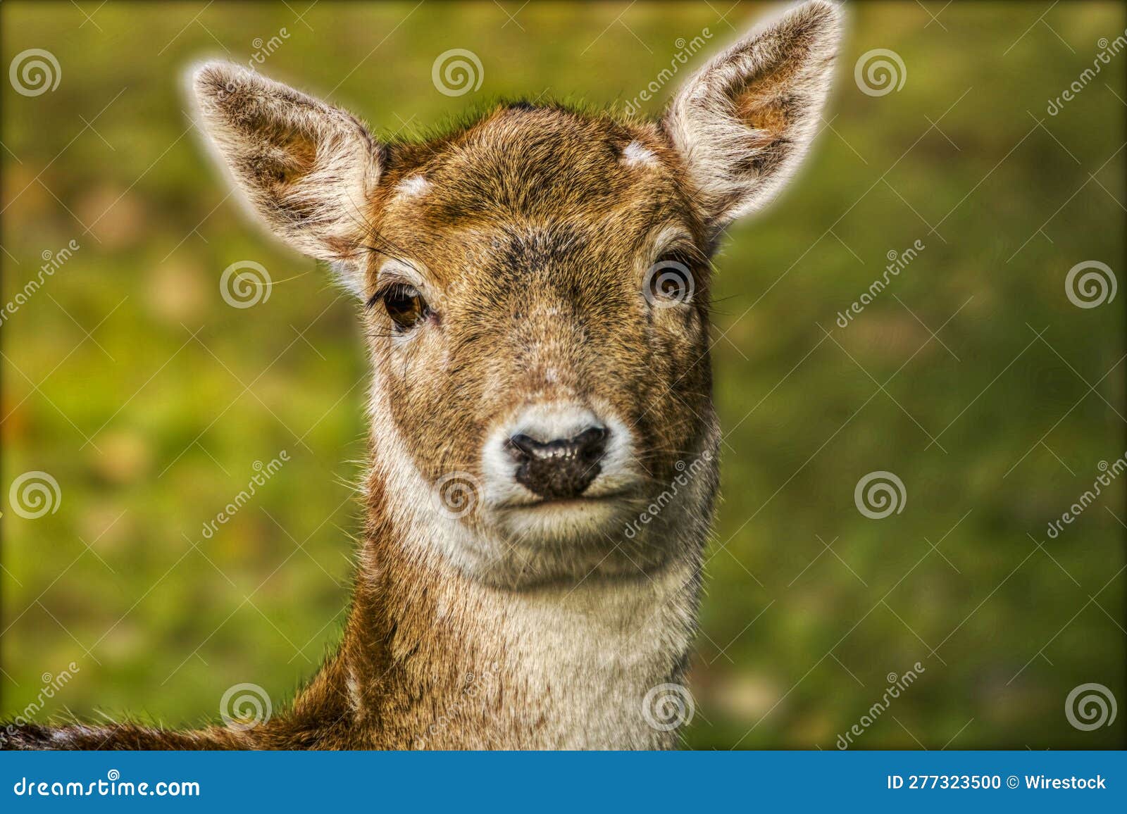 Close-up of a young deer stock photo. Image of animal - 277323500