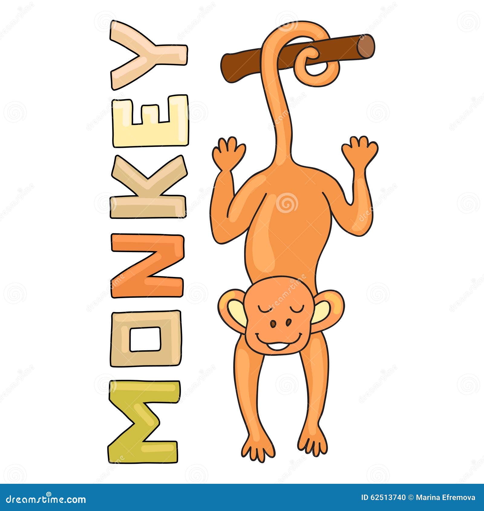 Animal Portrait Monkey. Vector Illustration Stock Vector - Illustration ...