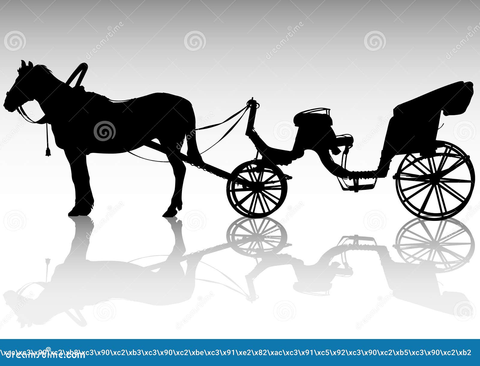 Animal-powered transport stock vector. Illustration of motion - 13988771
