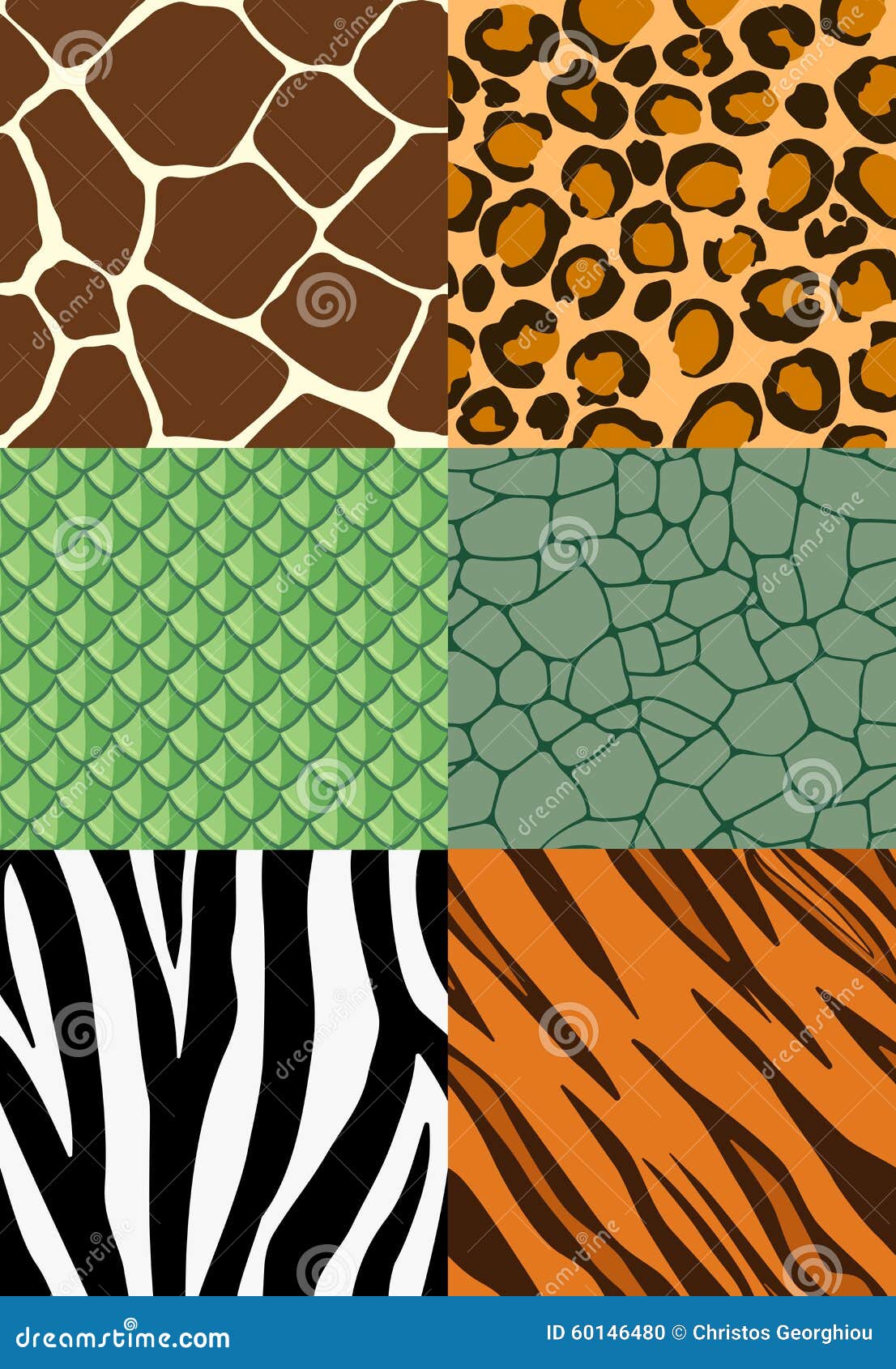 Animal Print Seamless Patterns Stock Vector - Illustration of exotic ...