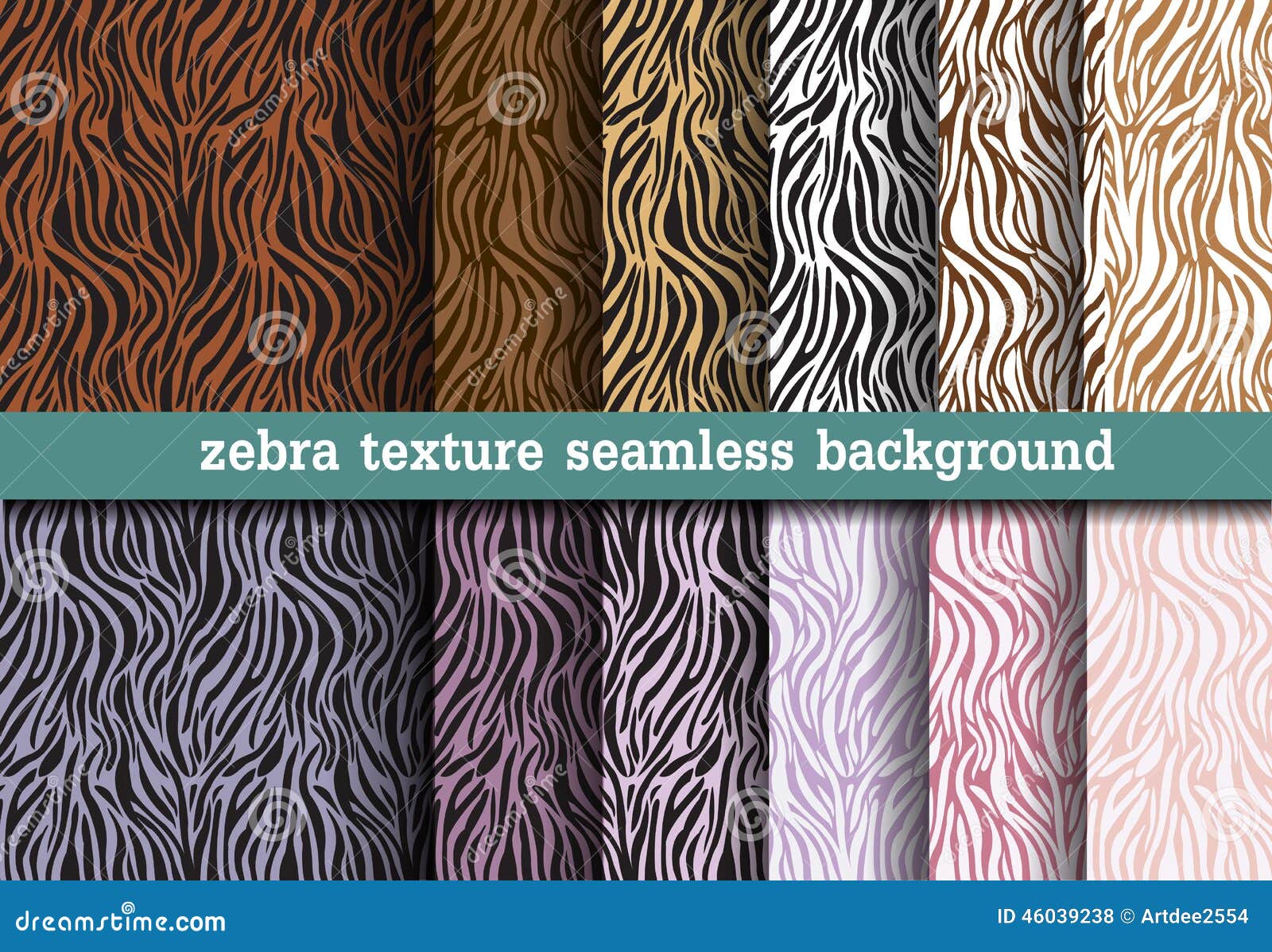 Animal Print, Zebra Texture Seamless Background Stock Vector ...