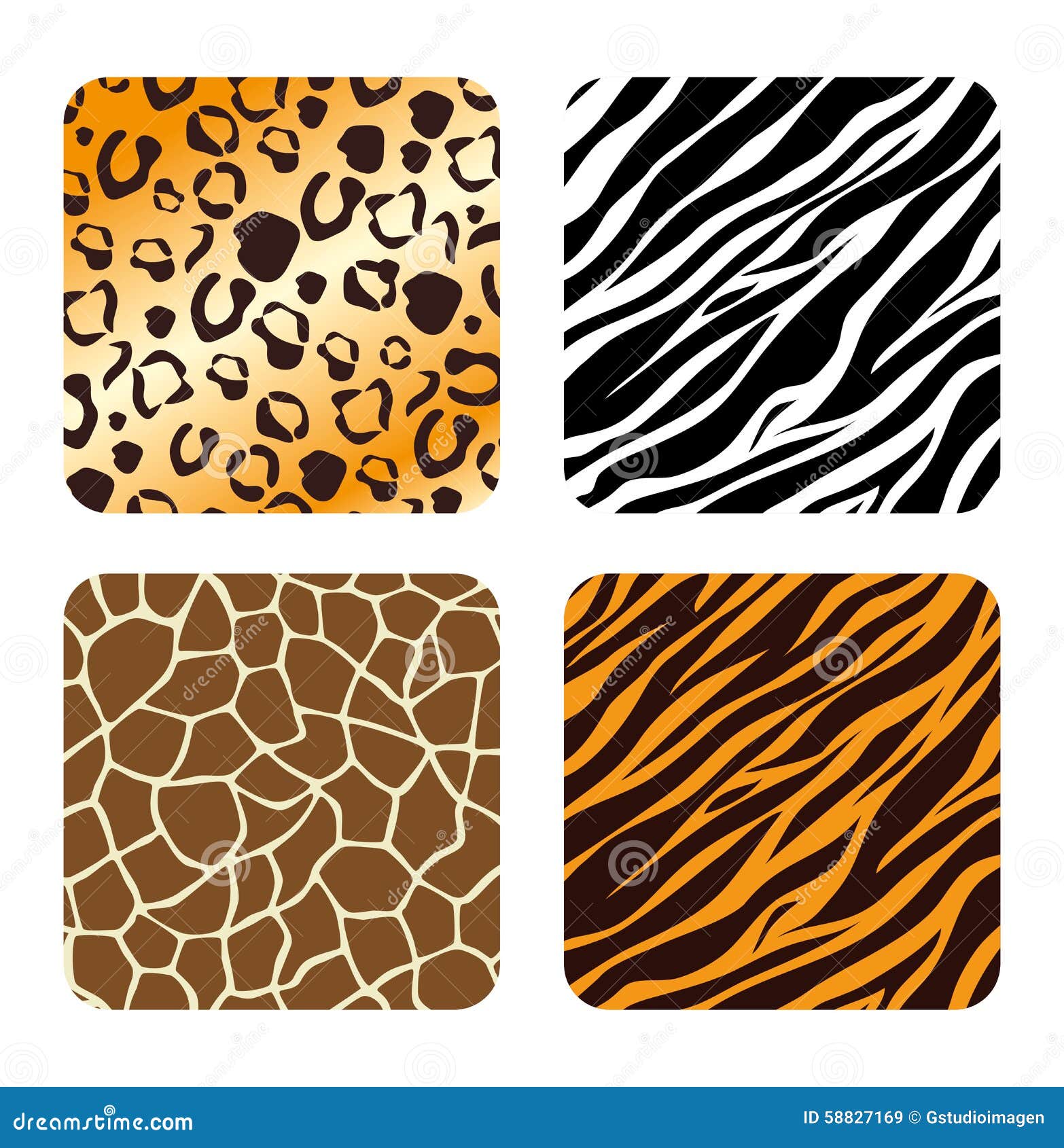 Animal prints design. stock vector. Illustration of print - 58827169