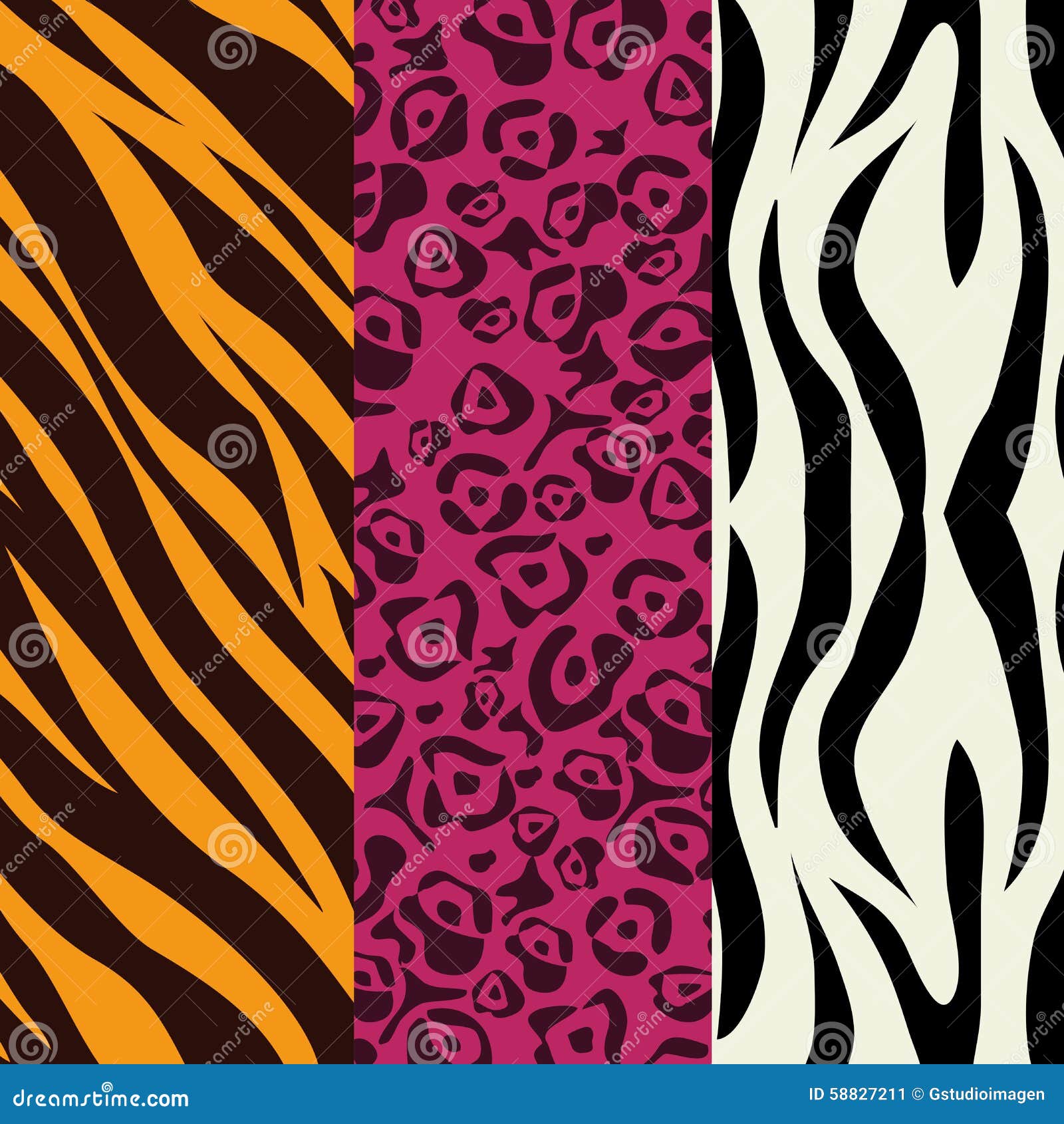 Animal prints design. stock vector. Illustration of nature - 58827211