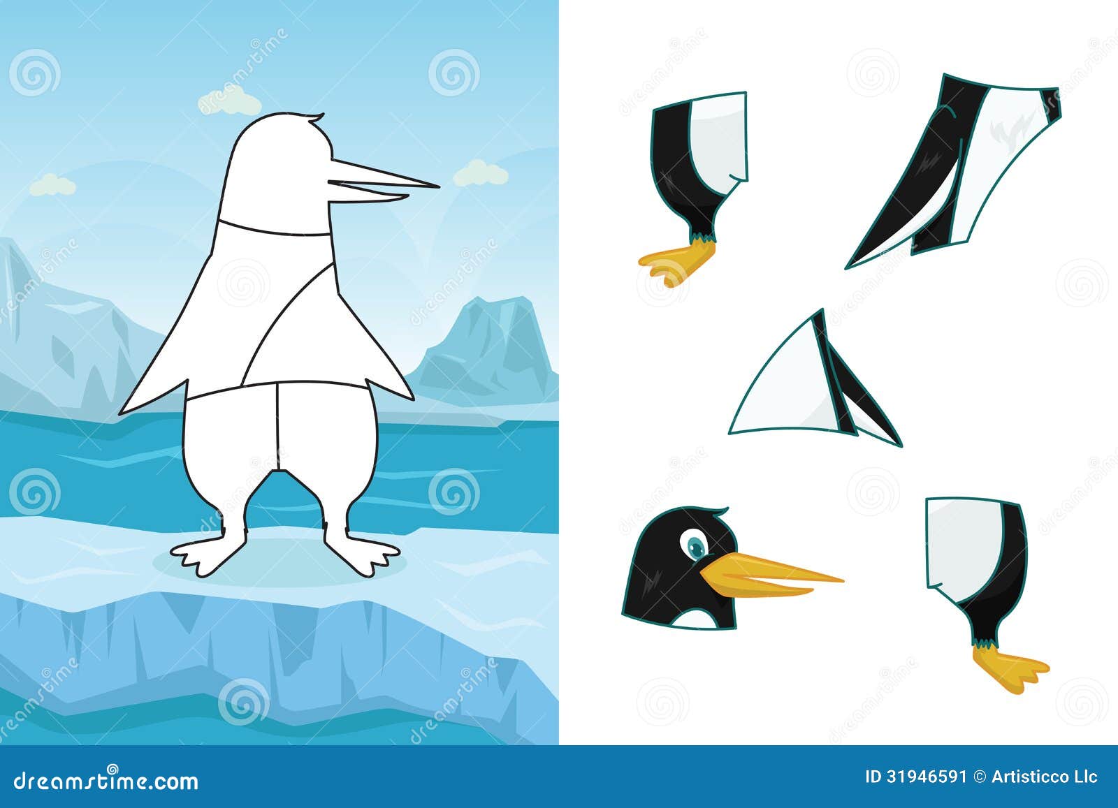 Animal puzzle stock vector. Illustration of cartoon, modern - 31946591