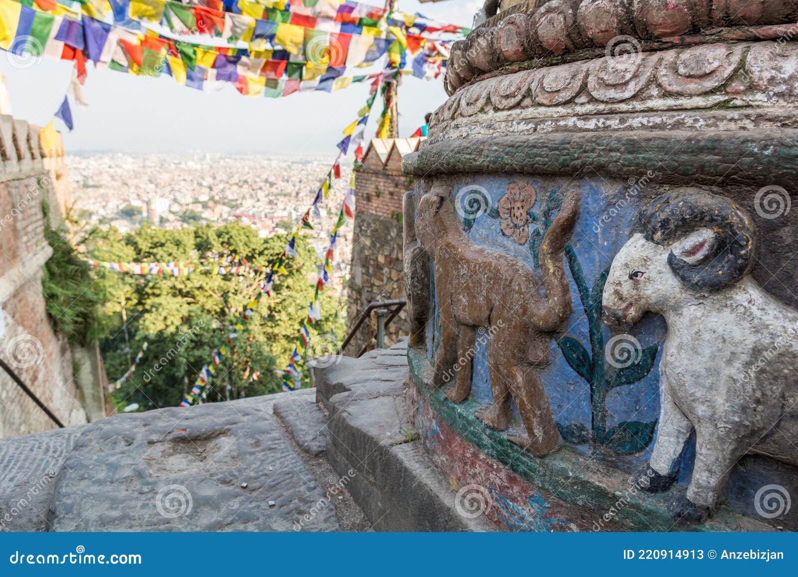 Animal Relief on a Wall at Religious Temple. Stock Image - Image of ...