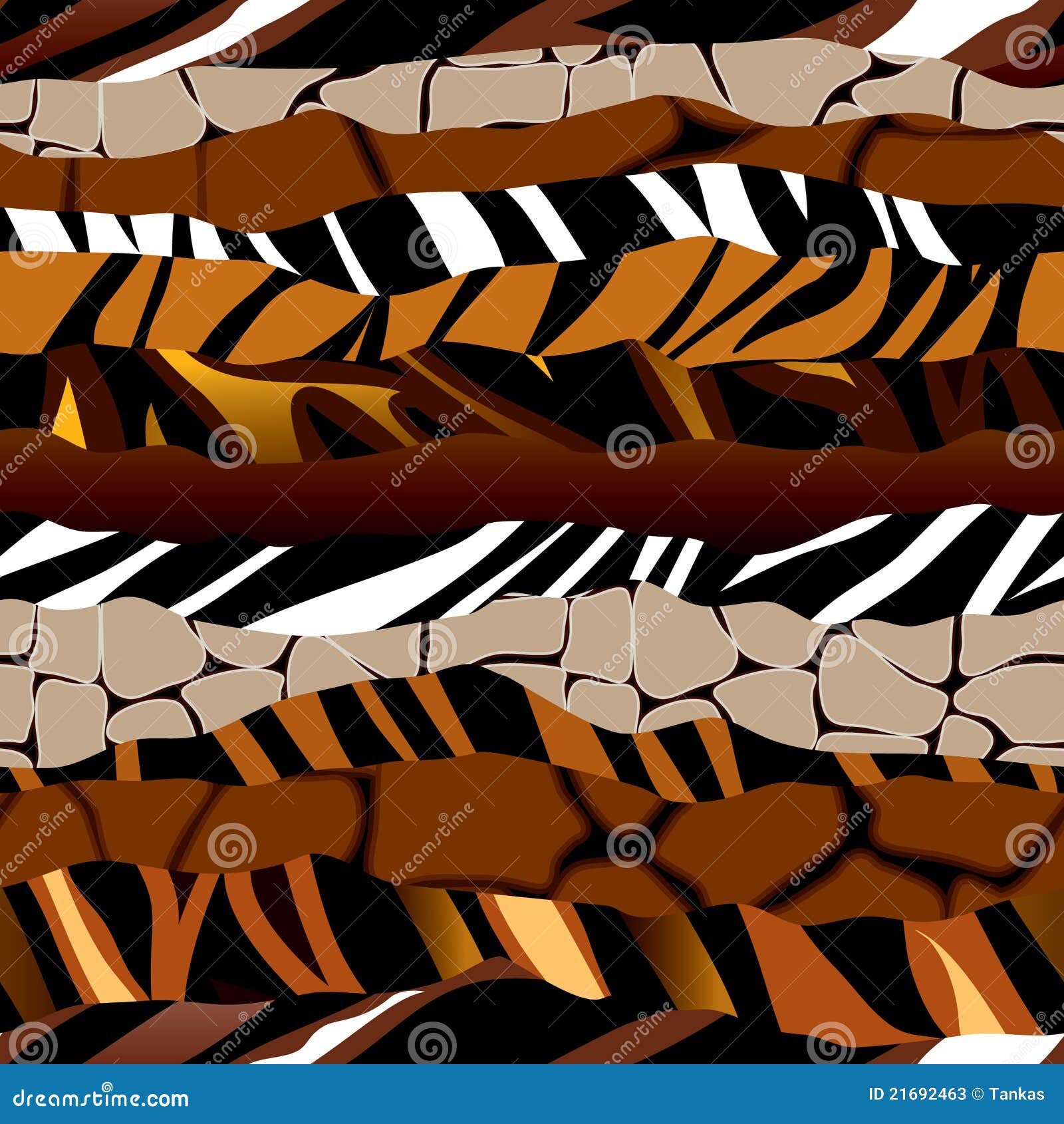 Animal ribbon pattern stock vector. Illustration of wallpaper - 21692463