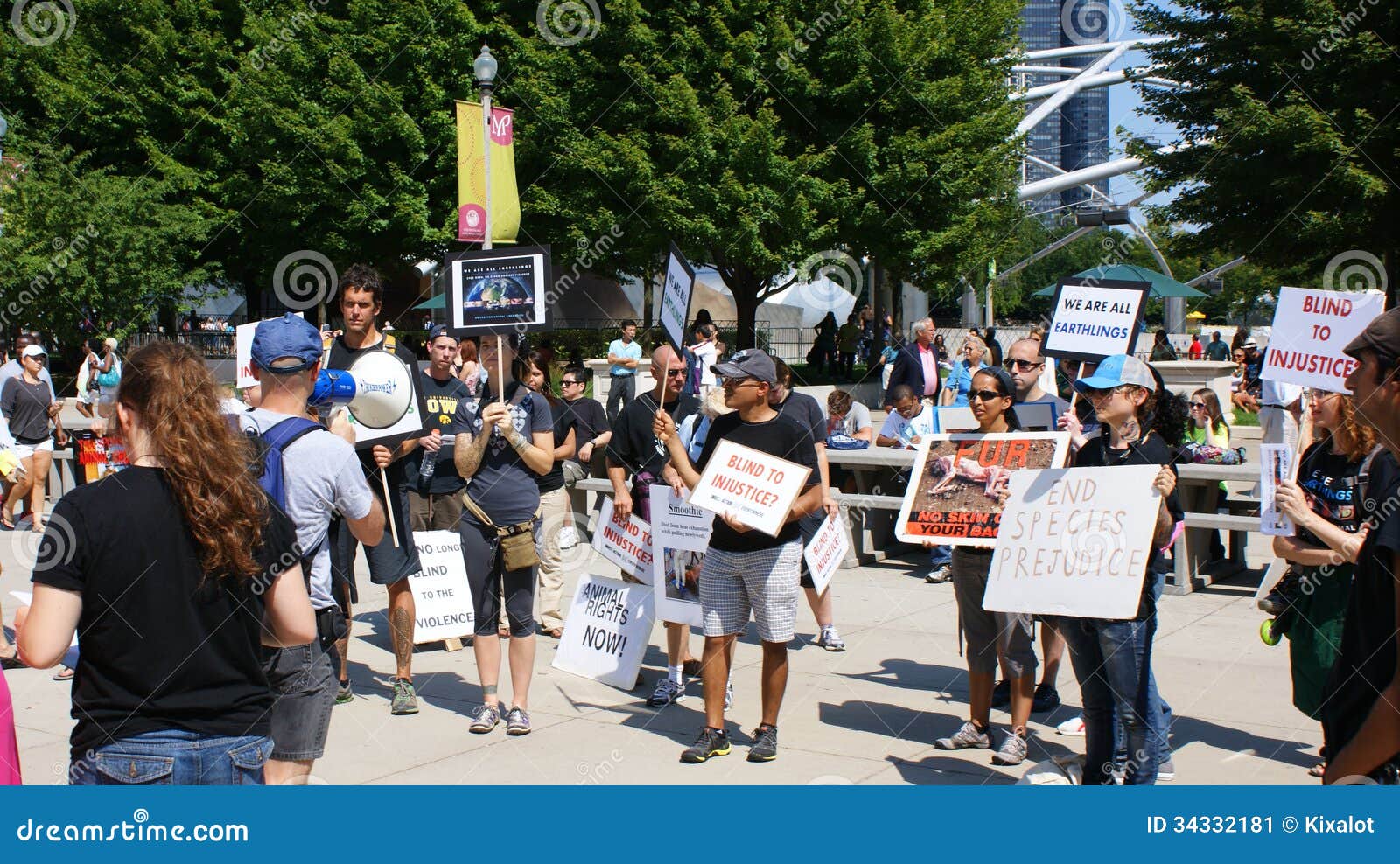 Animal Rights Protest Millennium Park Editorial Photo - Image of rights ...