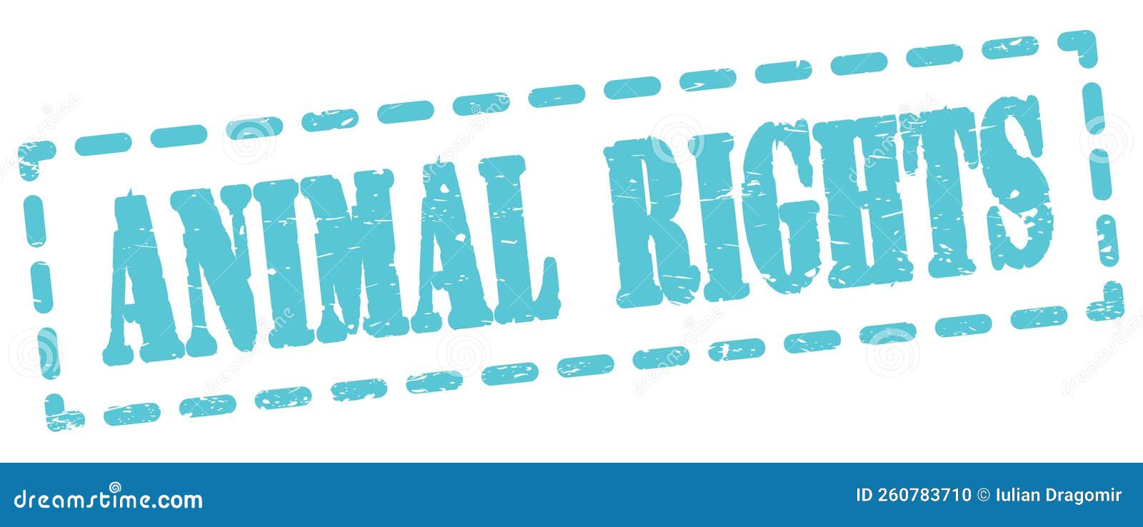 ANIMAL RIGHTS Text Written on Blue Stamp Sign Stock Illustration ...