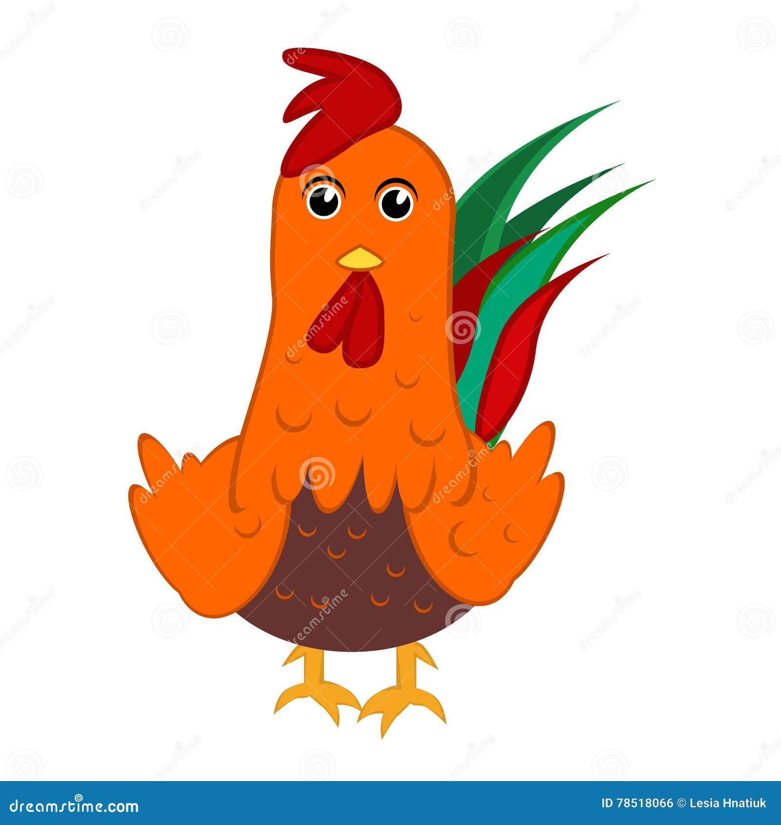Animal rouge de coq de coq illustration stock. Illustration du beau ...