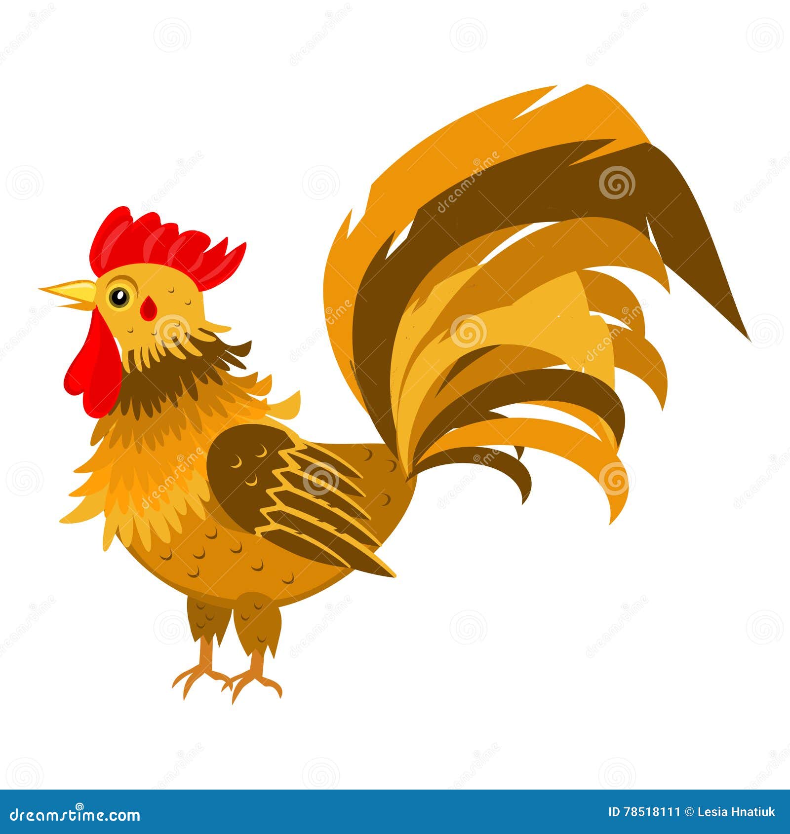 Animal rouge de coq de coq illustration stock. Illustration du cockerel ...