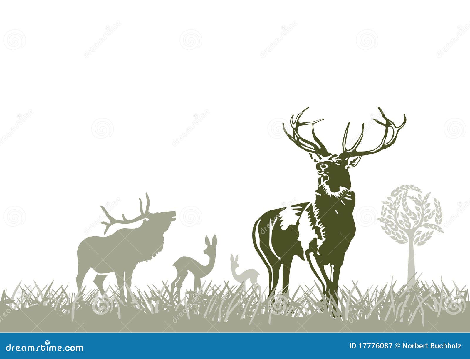 Animal salvaje, deers ilustración del vector. Ilustración de fondo ...