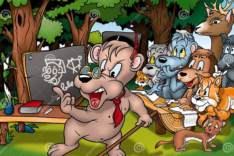 Animal School stock illustration. Illustration of teaching - 19901193