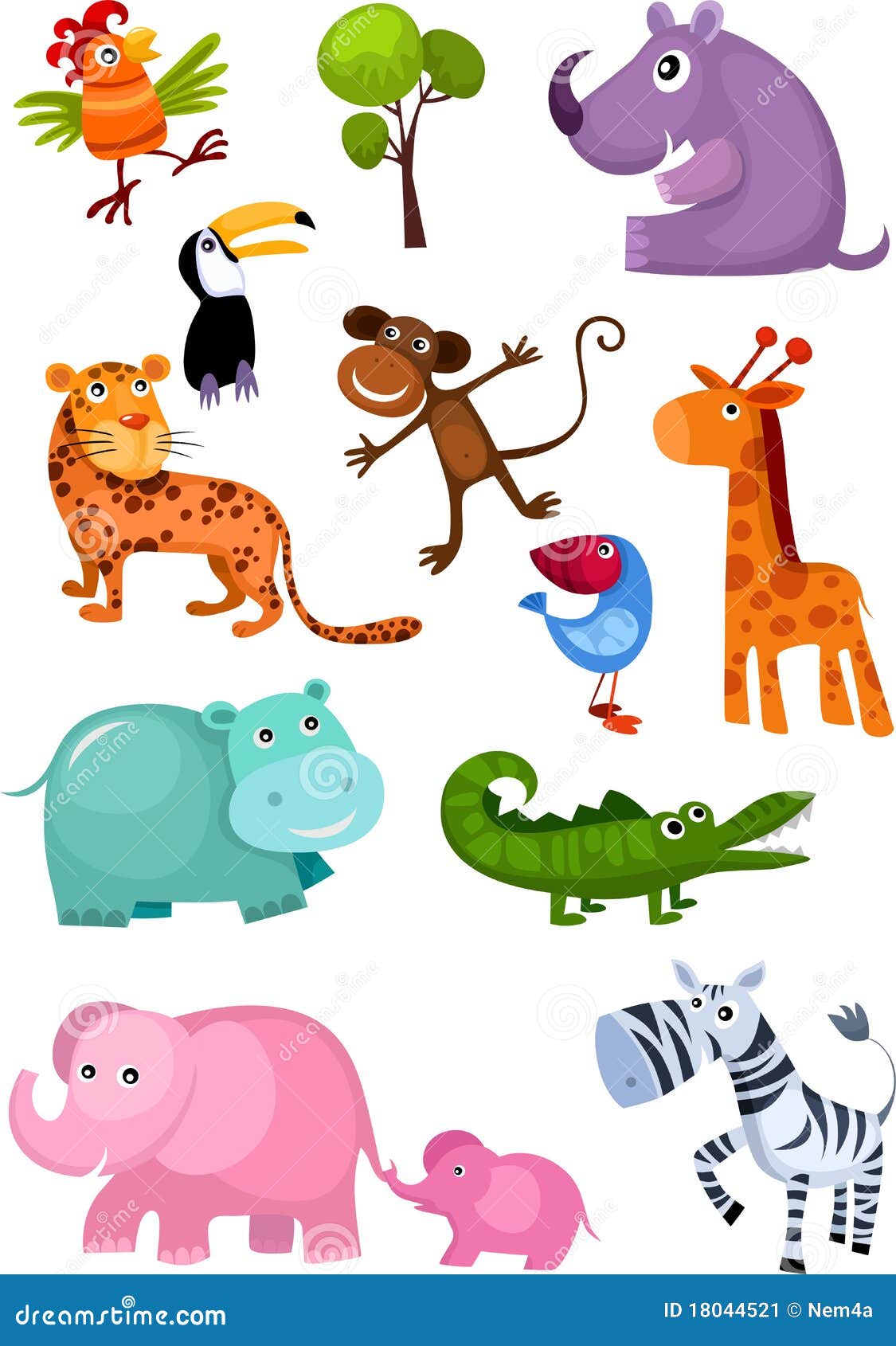 Animal set stock vector. Illustration of fauna, drawing - 18044521