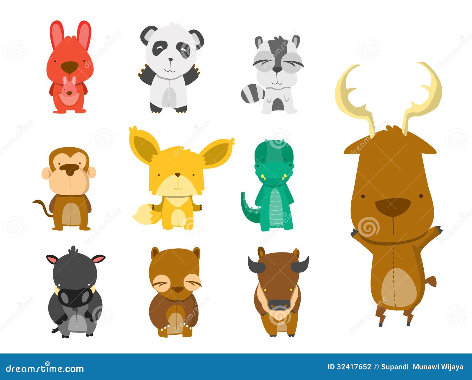 10 Animal Set stock illustration. Illustration of collection - 32417652