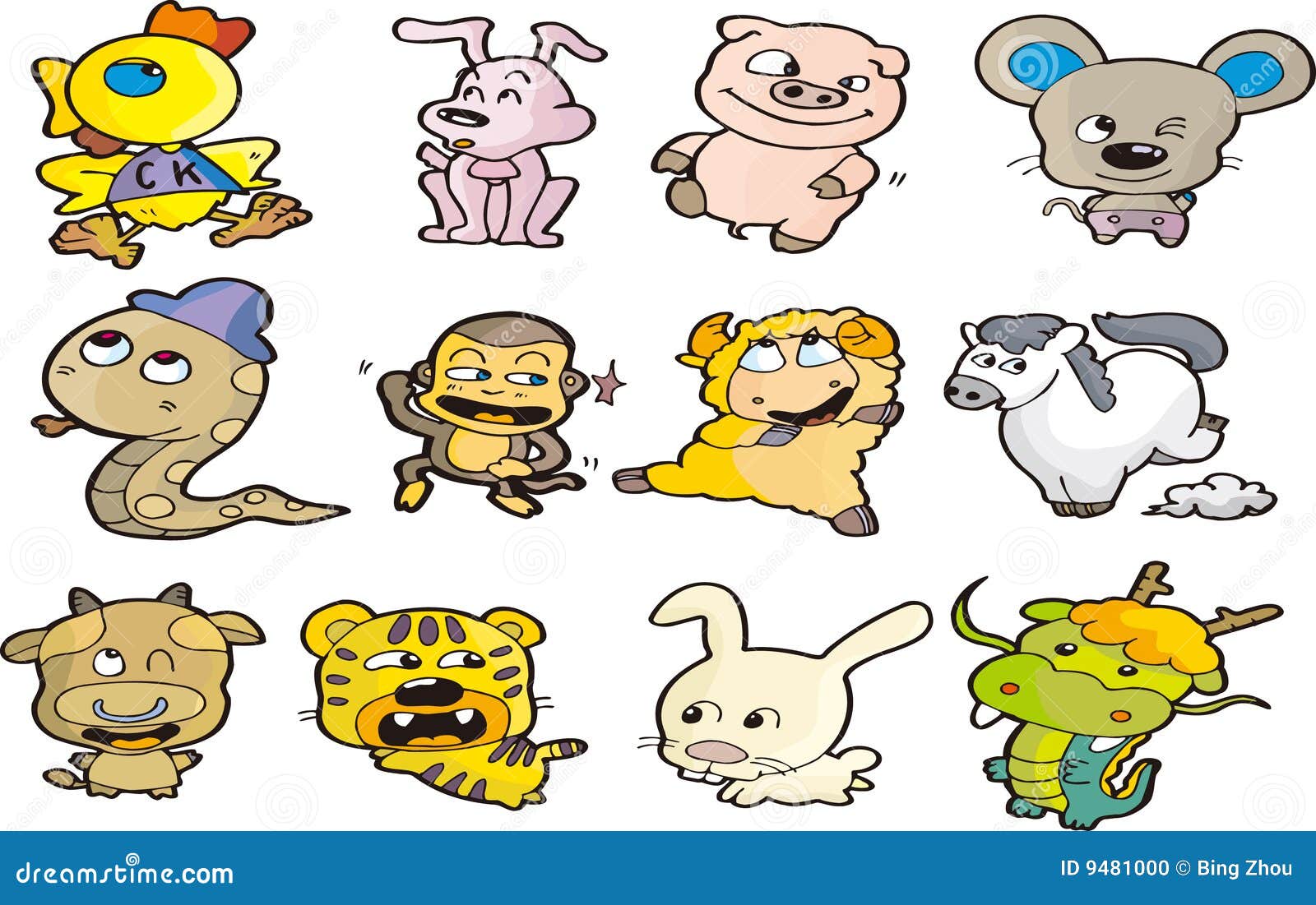 Animal set thirteen stock illustration. Illustration of background ...