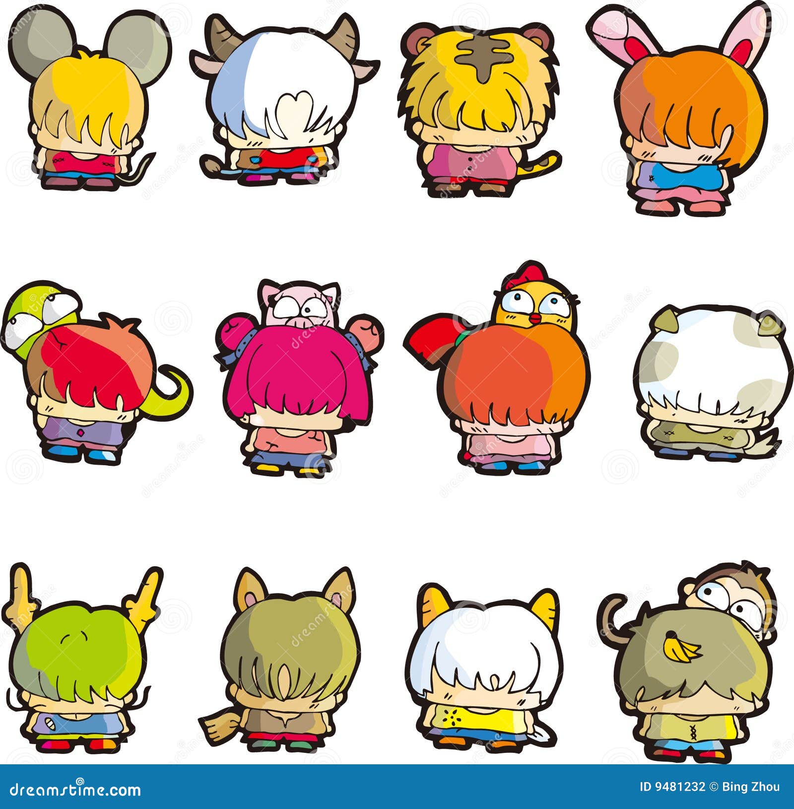 Animal set twenty-six stock illustration. Illustration of animal - 9481232