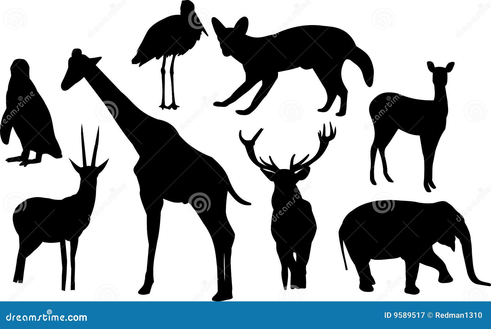 Animal Silhouette Royalty Free Stock Photography - Image: 9589517