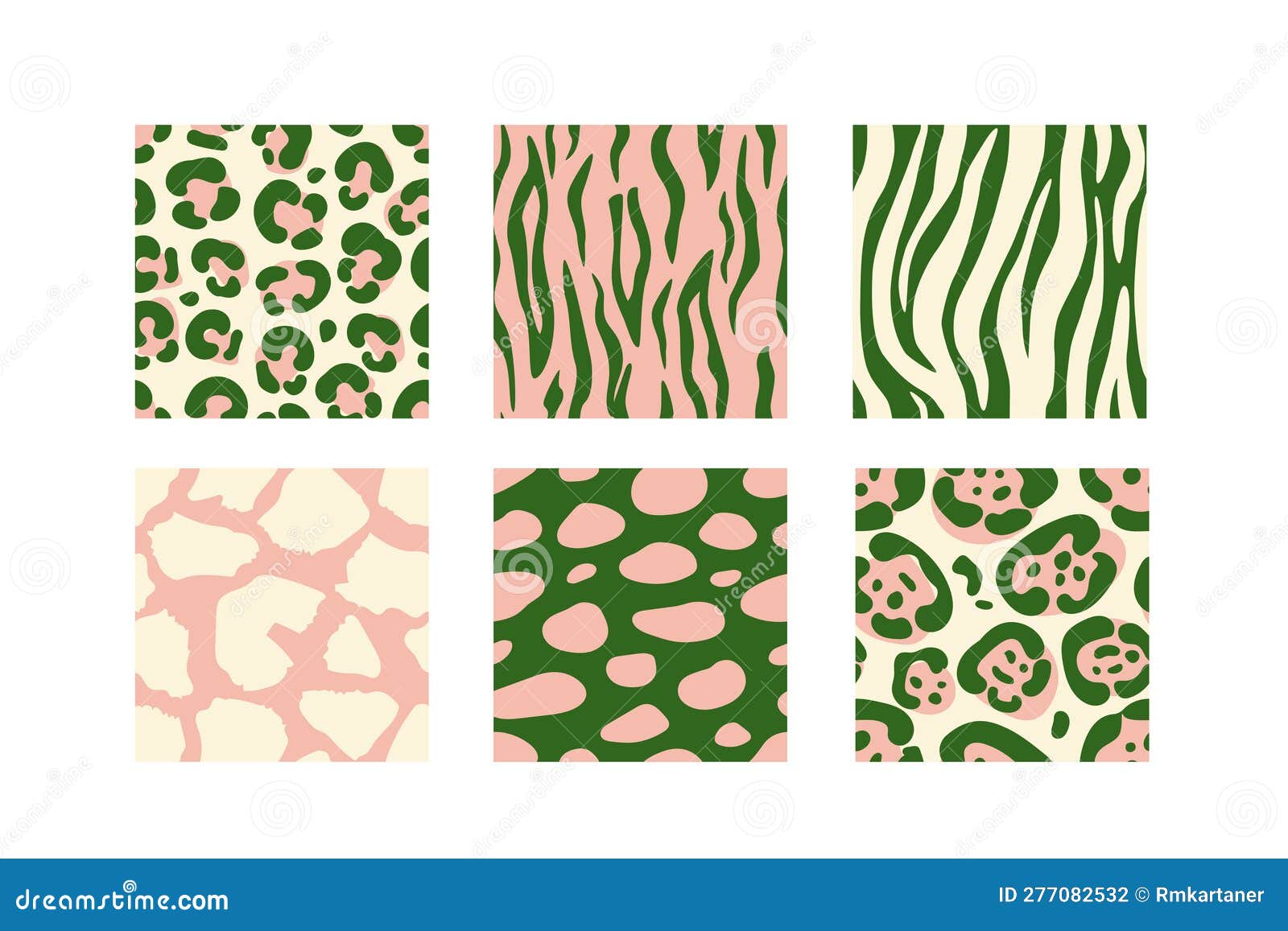 Animal Skin Abstract Patterns. Vector Set. Stock Vector - Illustration ...