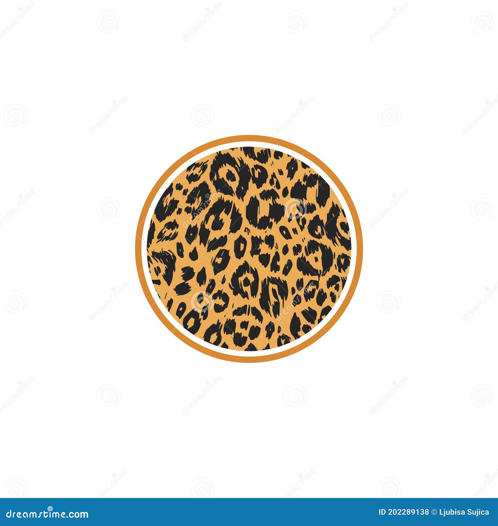 Animal Skin Pattern Leopard Texture Isolated on White Background Stock ...
