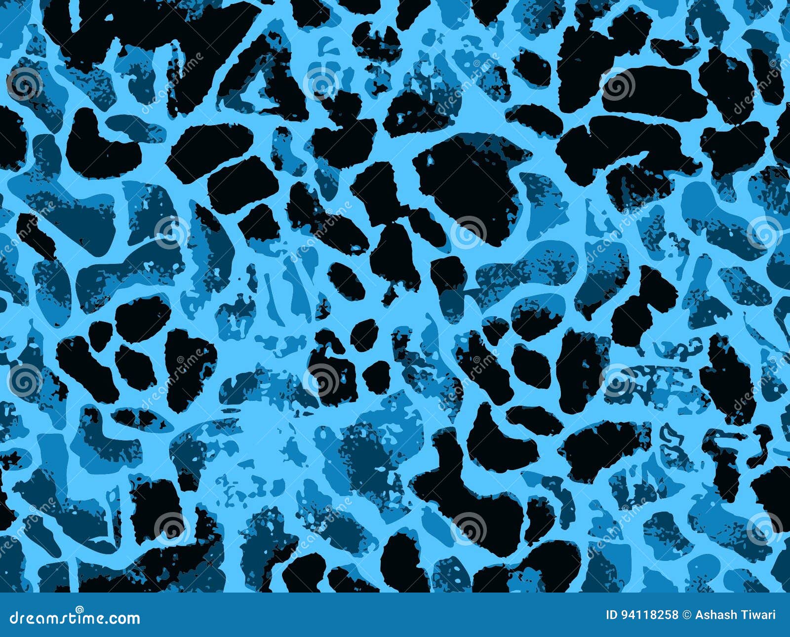 Tiger Skin Wallpaper Blue