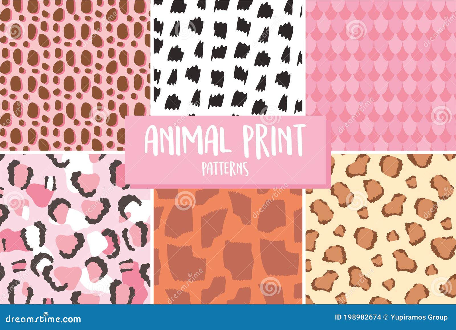 Animal Skin Print Pattern, Different Texture Seamless Repeating Stock ...