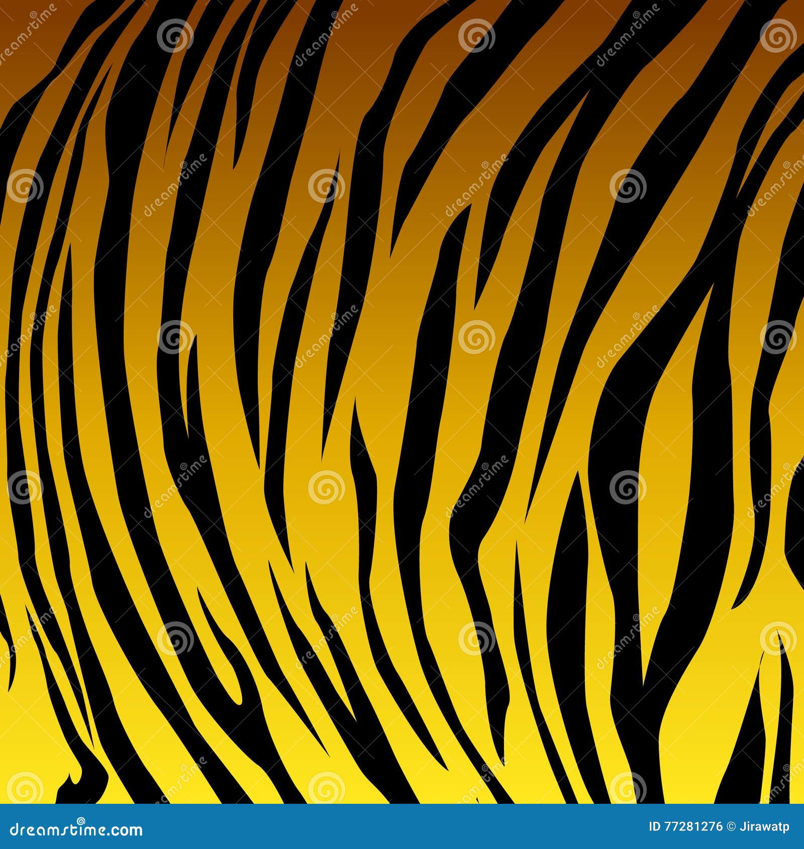 Animal Skin Yellow Tiger. Vector Eps 10 Stock Vector - Illustration of ...