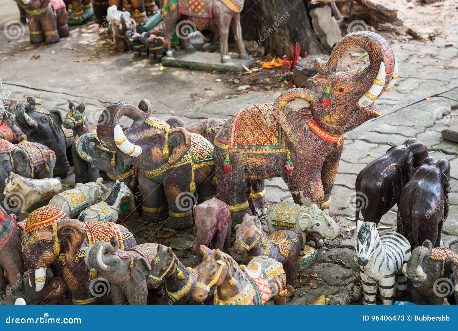 Animal Statues for Pray the God. Stock Image - Image of ceramic ...