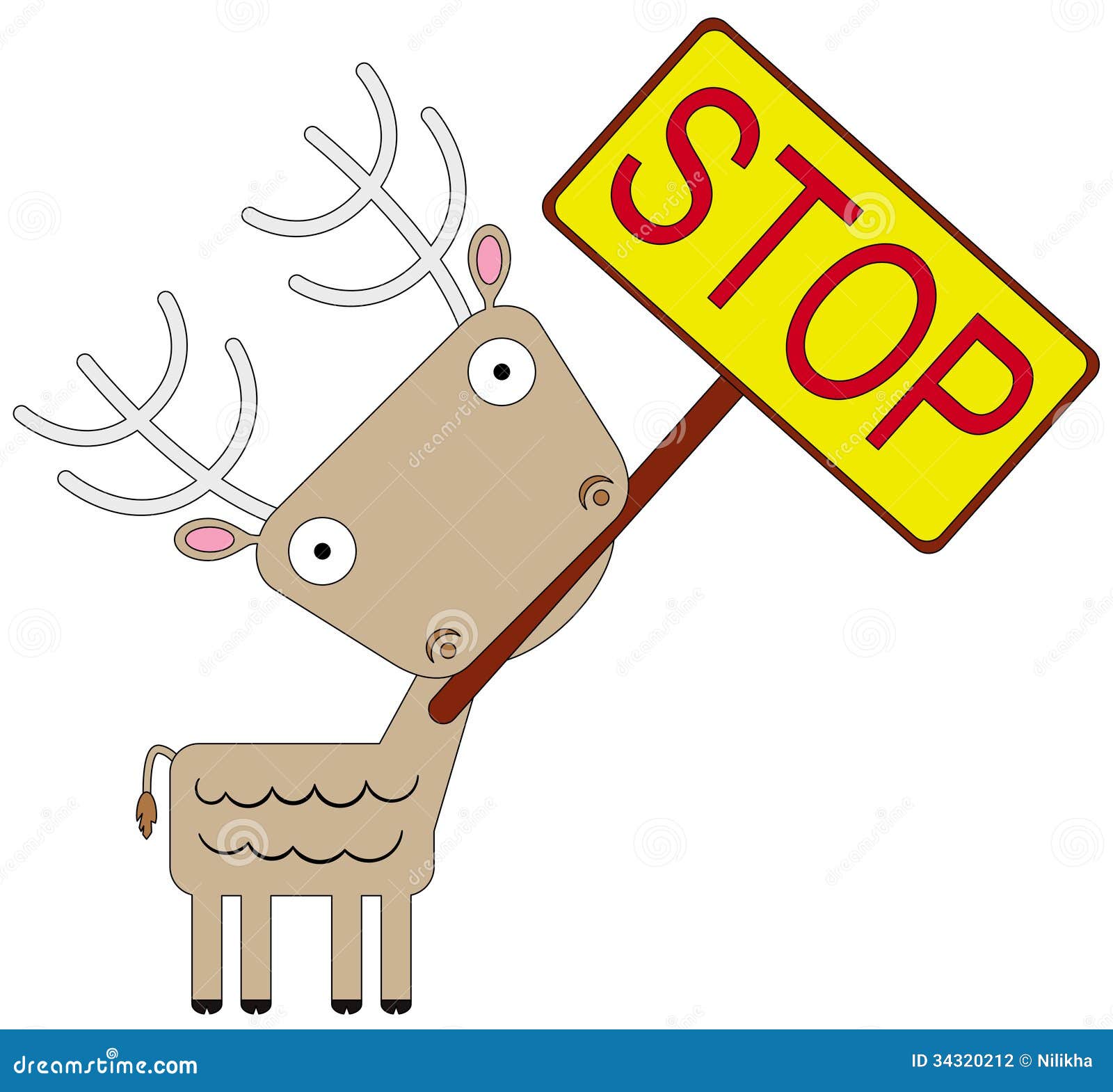 Animal stop stock illustration. Illustration of cartoon - 34320212