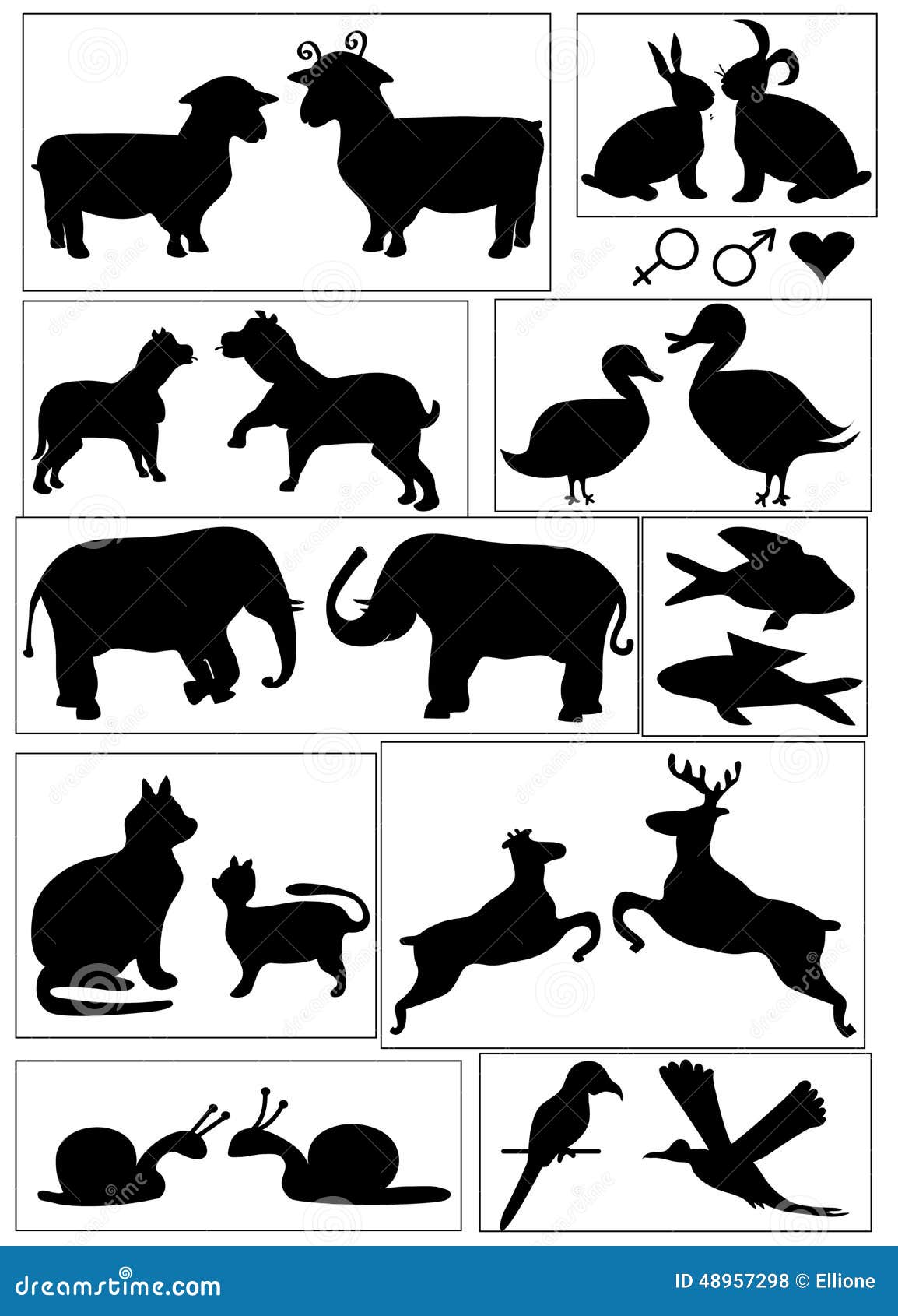 Animal symbols stock illustration. Illustration of cats - 48957298