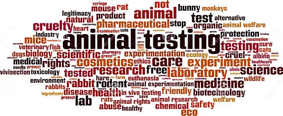 Animal testing word cloud stock vector. Illustration of rights - 165044603