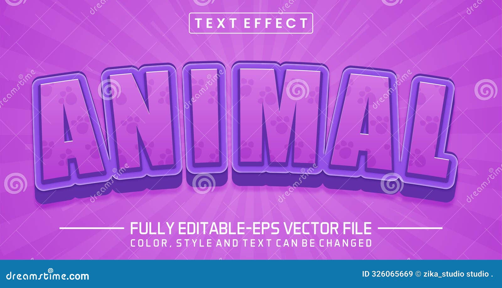Animal Text Editable Style Effect Stock Illustration - Illustration of ...