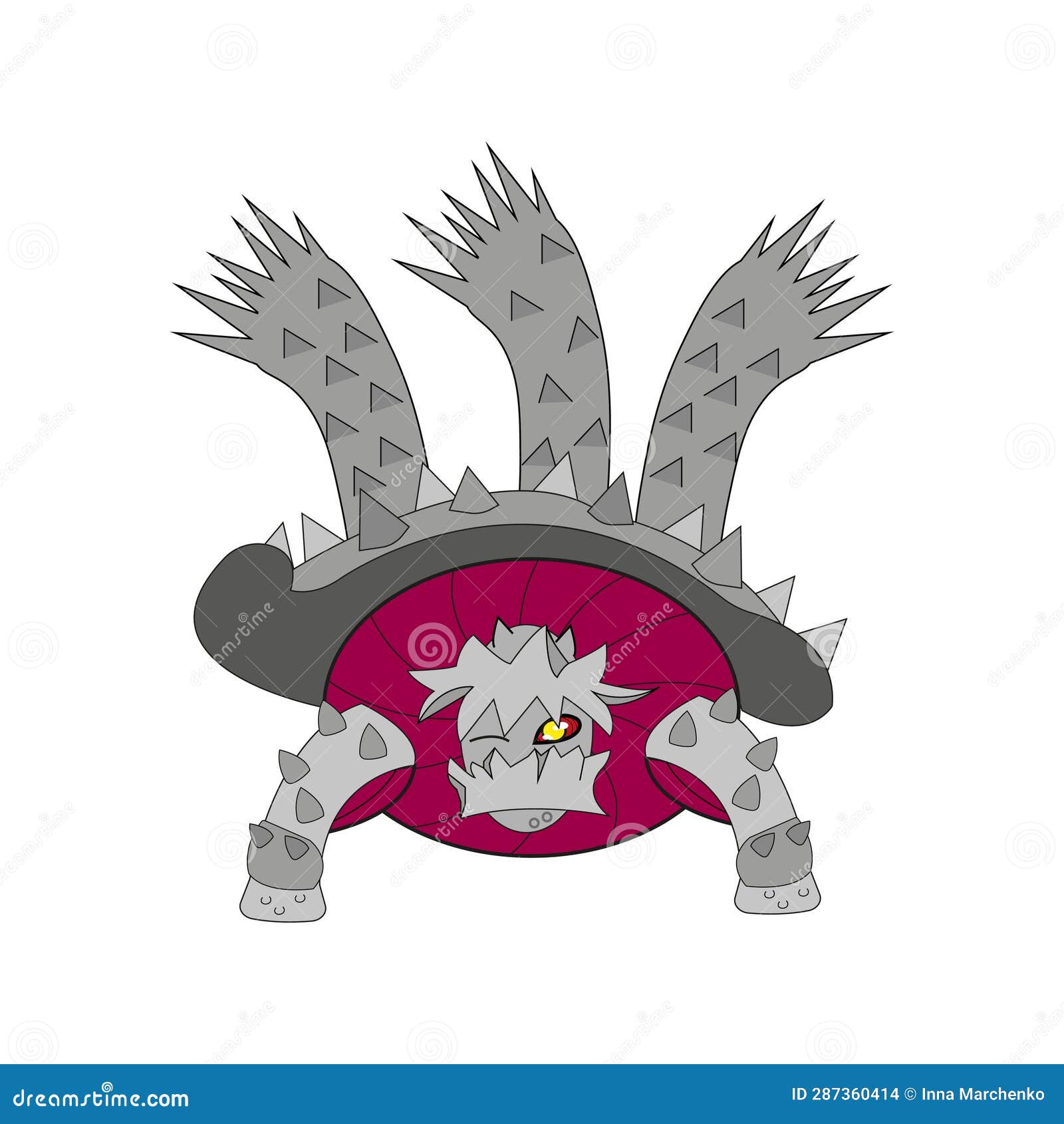 Animal with Three Tail. Vector Illustration Stock Vector - Illustration ...