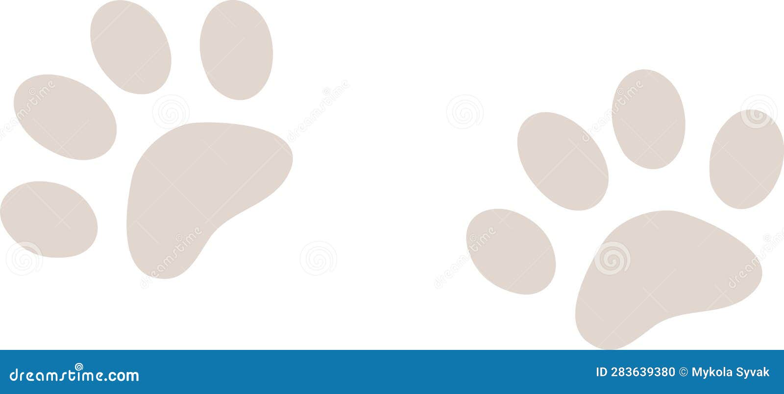 Animal Track Paws stock vector. Illustration of animal - 283639380