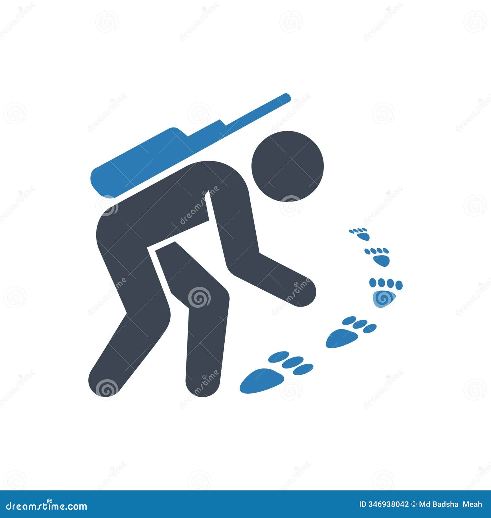 Animal Tracking Investigation Icon Stock Illustration - Illustration of ...