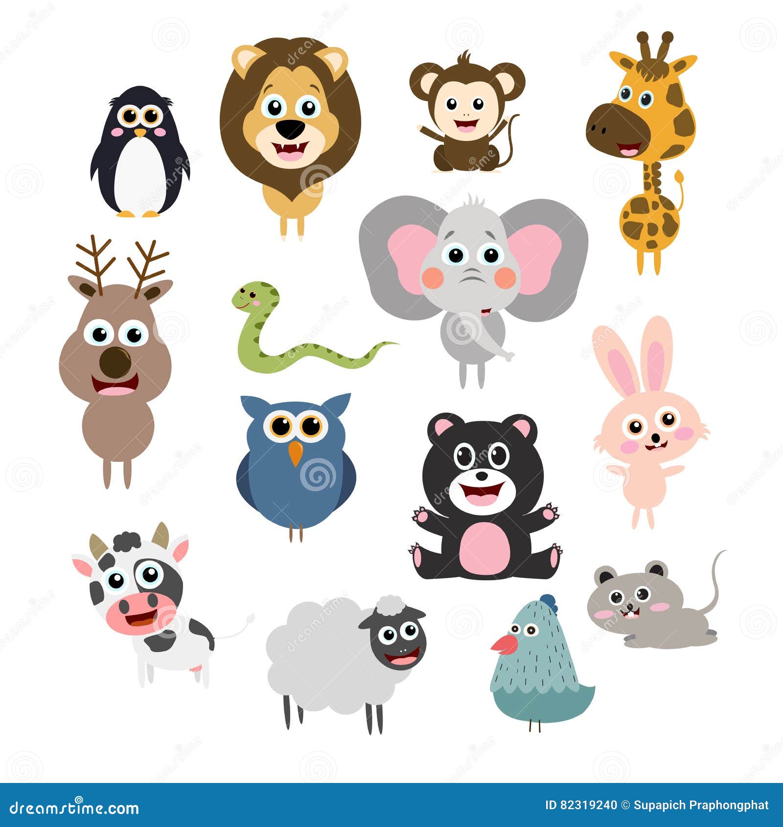 Animal vector stock vector. Illustration of vector, cute - 82319240