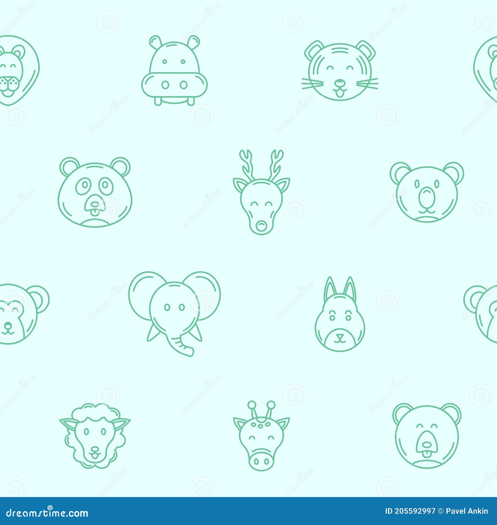 Animal background 01-06 stock vector. Illustration of farming - 205592997