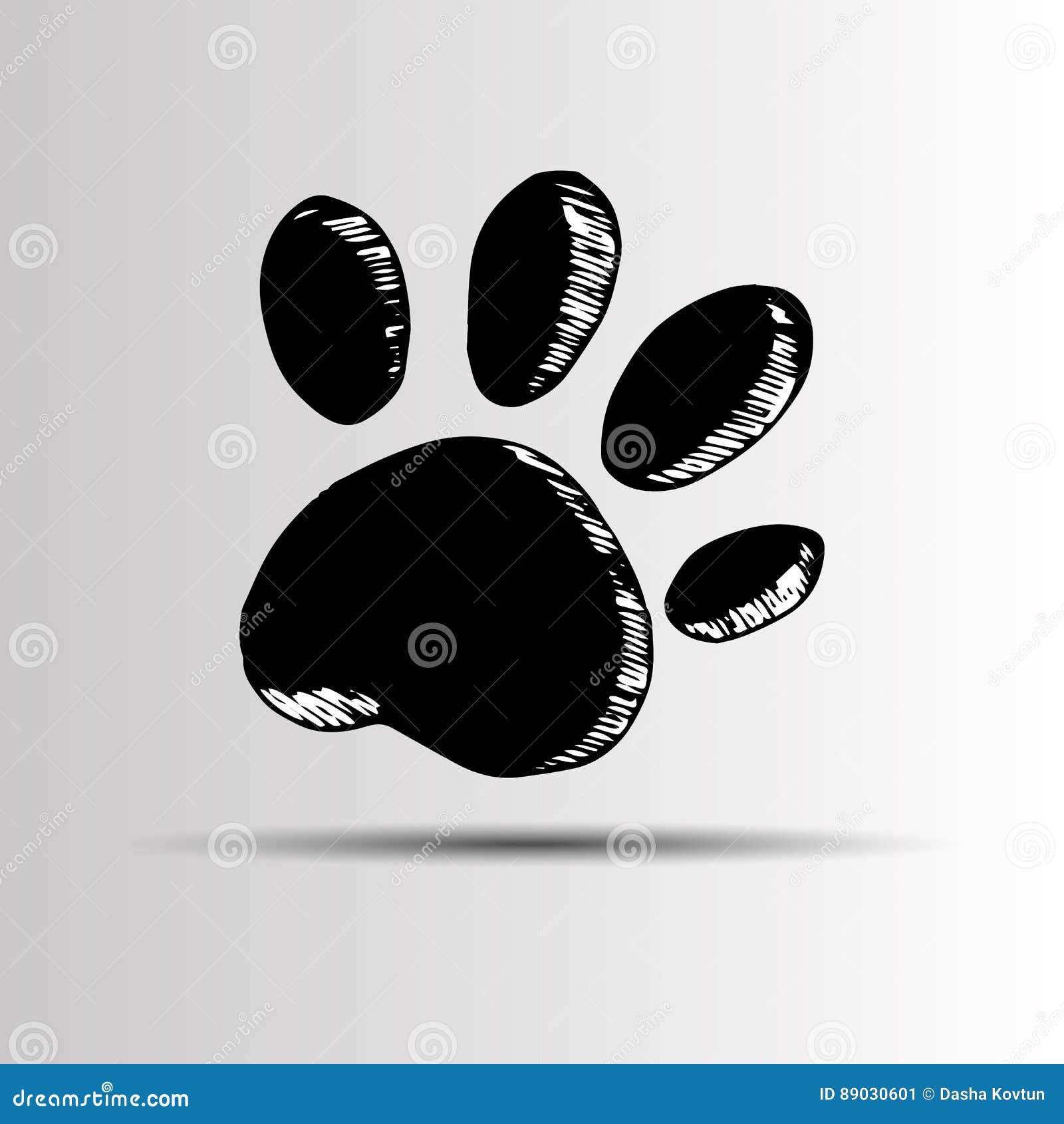 Animal Vector Print Paw Foot Shape Illustration Stock Vector ...