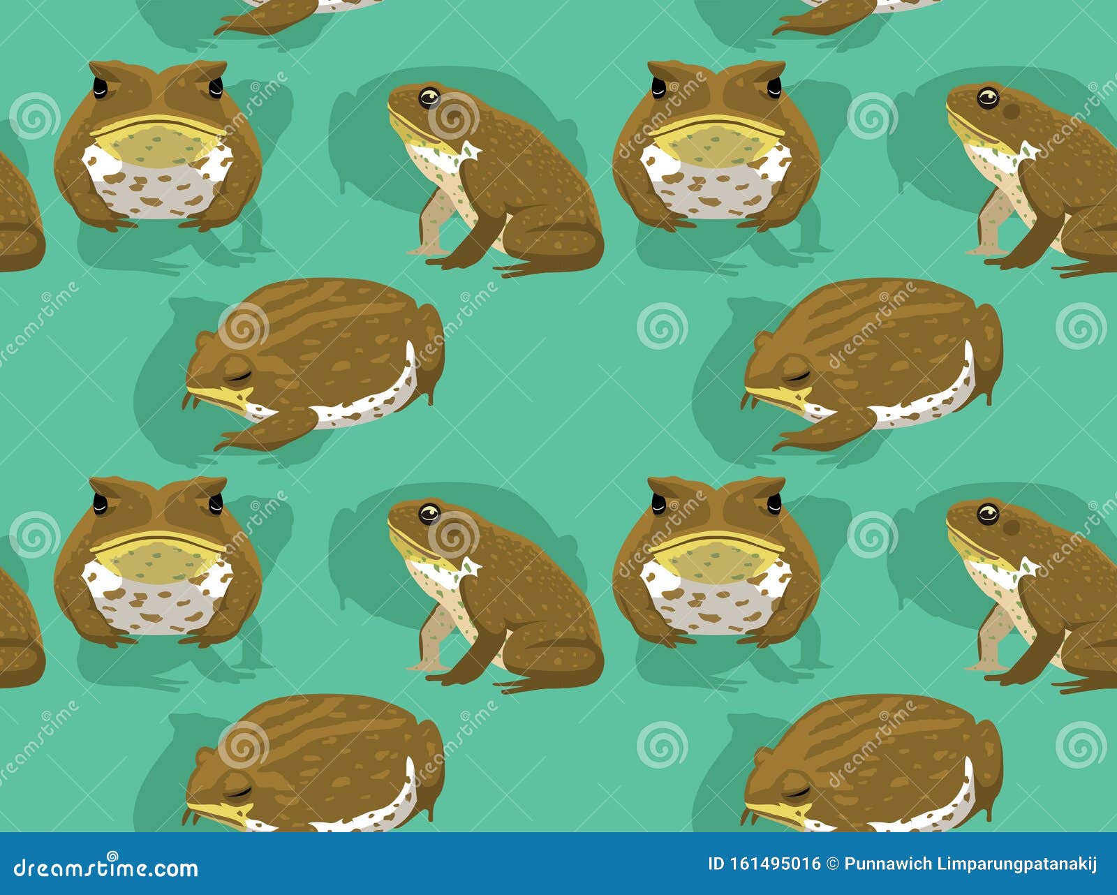 Cute Cane Toad Vector Seamless Background Wallpaper Stock Vector ...