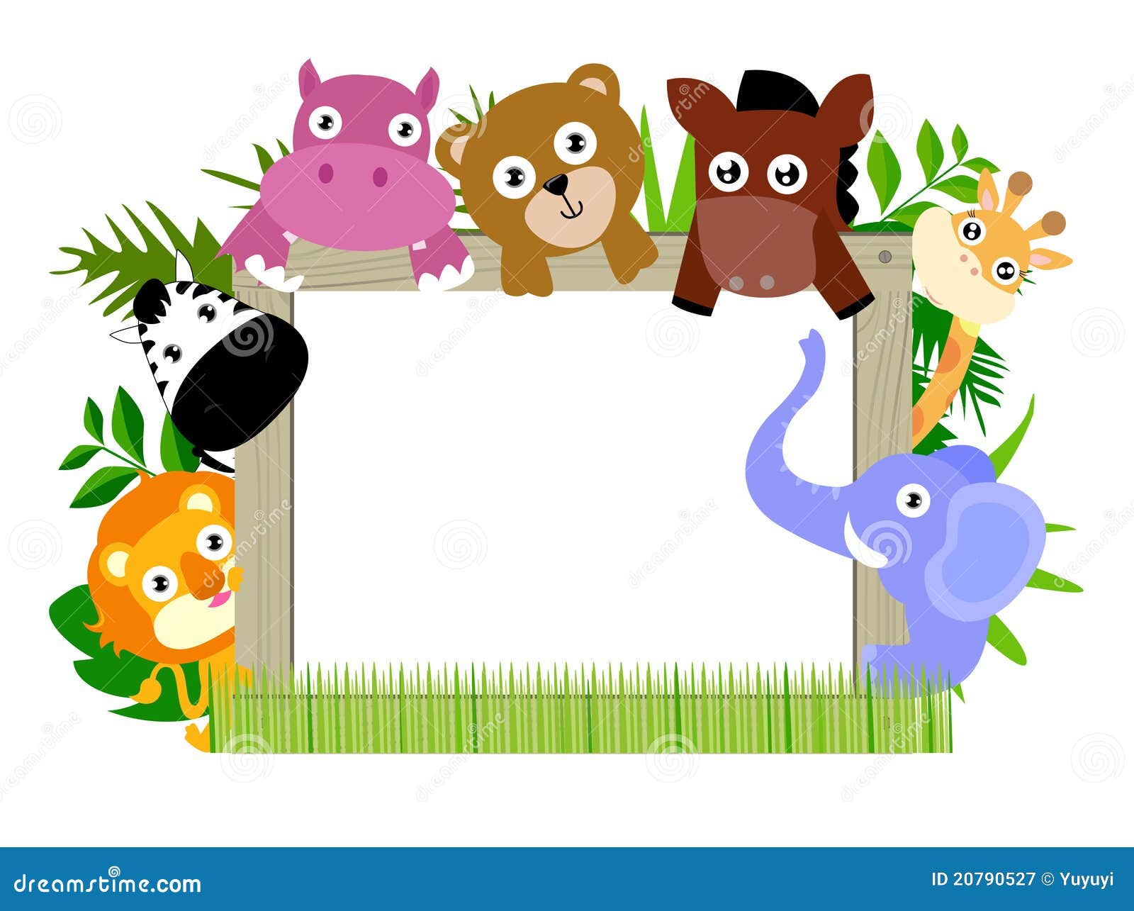 Animal y marco ilustración del vector. Ilustración de animal - 20790527