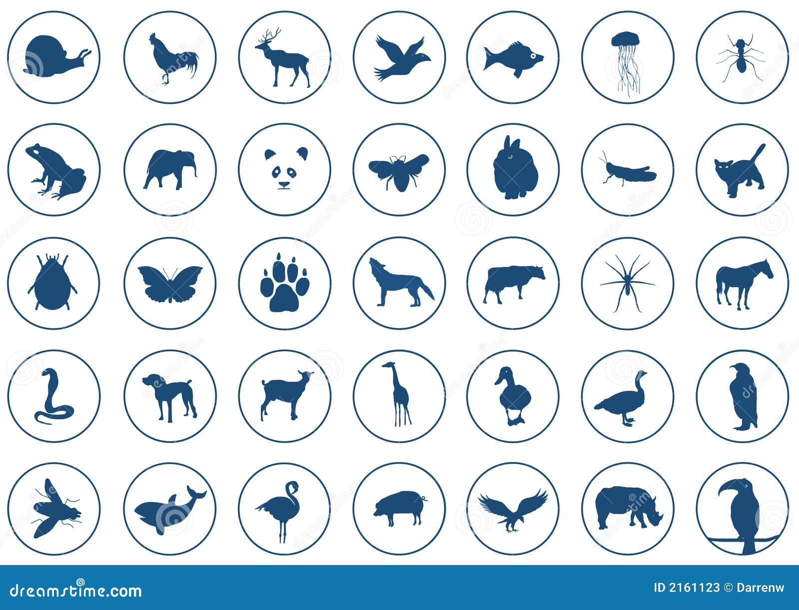 Animales de los iconos stock de ilustración. Ilustración de ganso - 2161123