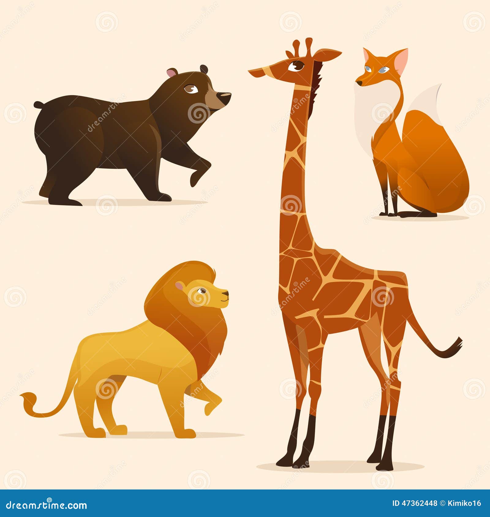 Animales del vector ilustración del vector. Ilustración de tropical ...